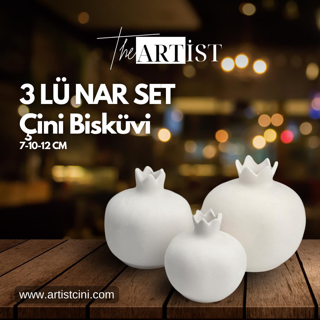 Nar Set Çini Bisküvi (Yaklaşık boyutları 7-9-11 cm ) - 204.17 TL + KDV