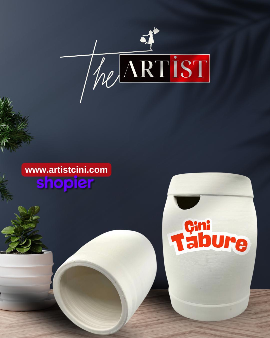 Çini Tabure Büyük Boy - 40x28 cm - 1,500.00 TL + KDV