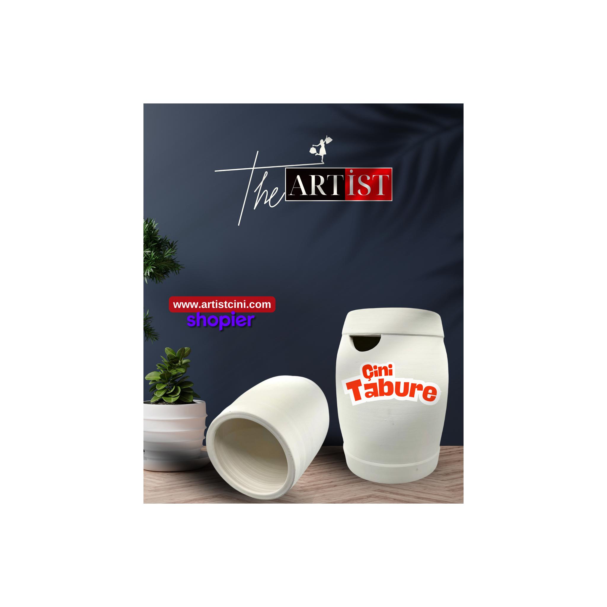 Çini Tabure Büyük Boy - 40x28 cm - 1,500.00 TL + KDV